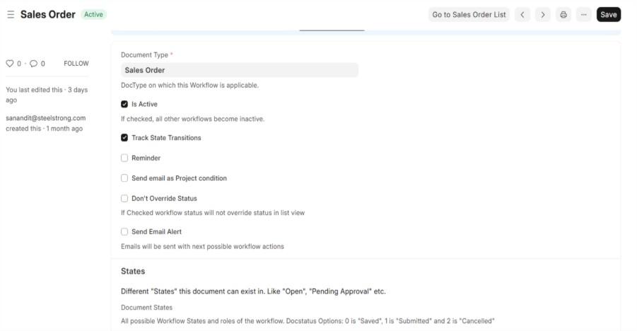 Workflow Transition App | Document State Tracking